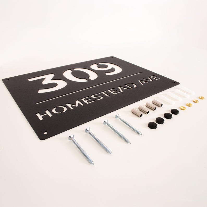 Personalized Metal House Number Sign: Outdoor Address Plaque - Etsy