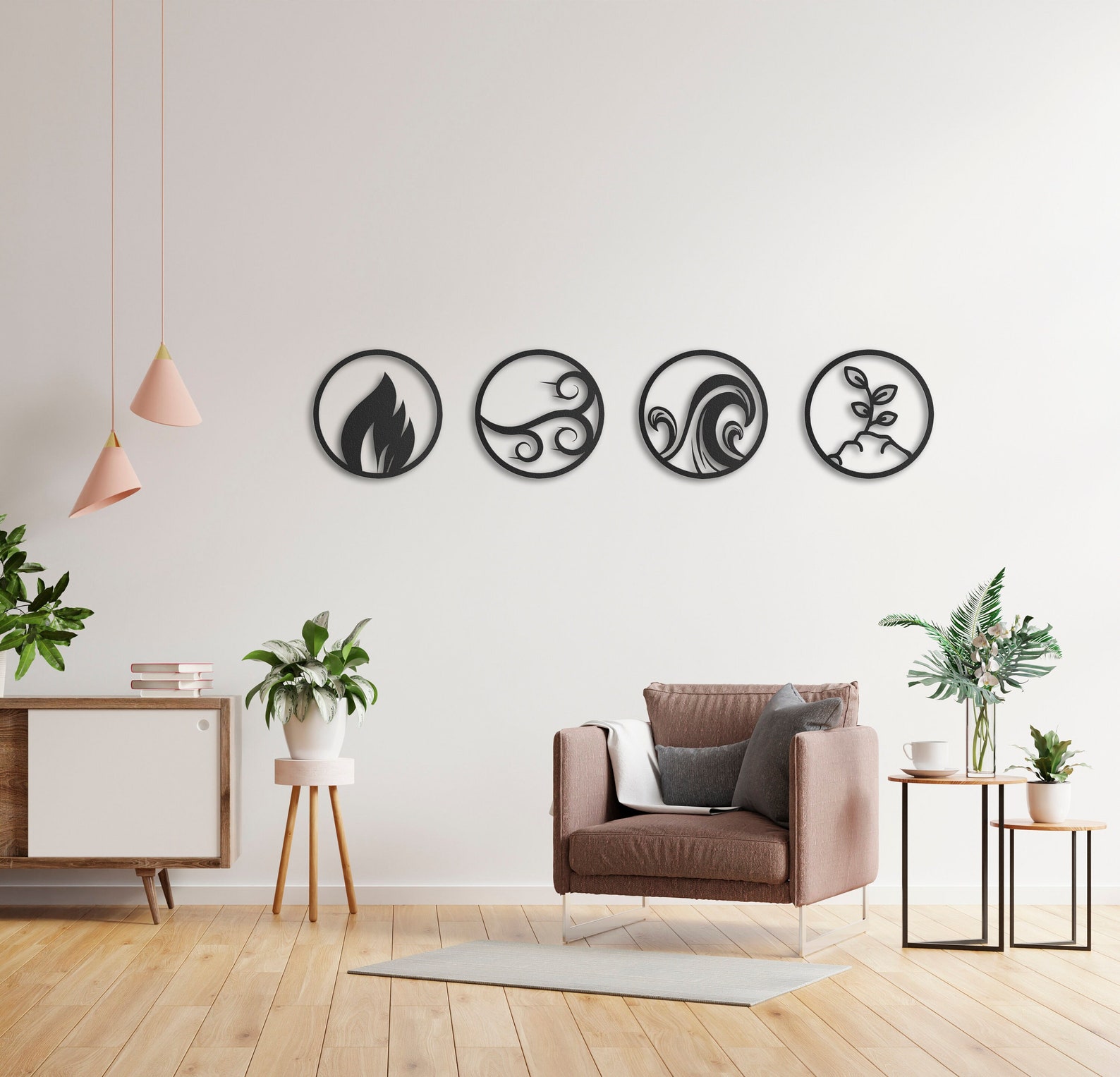 Four Elements Wall Art Housewarming Gift Four Elements Metal - Etsy
