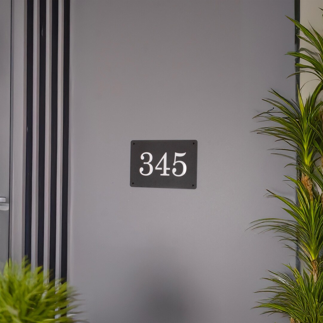 Custom Metal House Number Sign Modern & Durable With Bold Contrast for ...