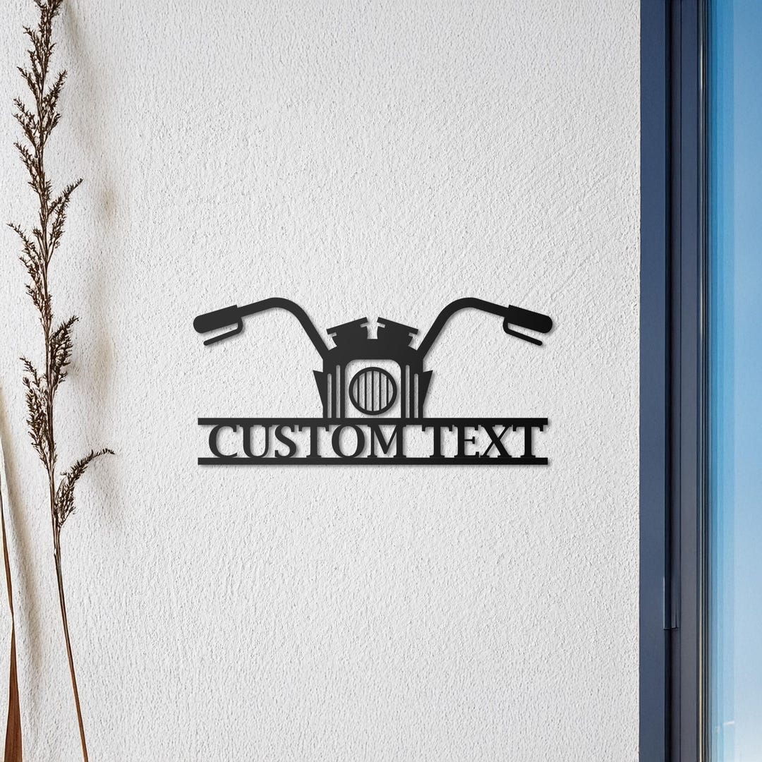 Custom Motorcycle Metal Sign: Personalized Garage Wall Art - Etsy