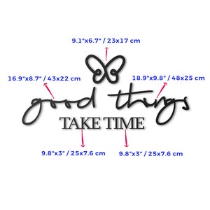 Good Things Take Time Metal Sign Metal Wall Decoration - Etsy