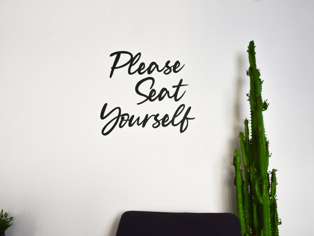 Please Seat Yourself Metal Wall Art Bathroom Wall Decor - Etsy