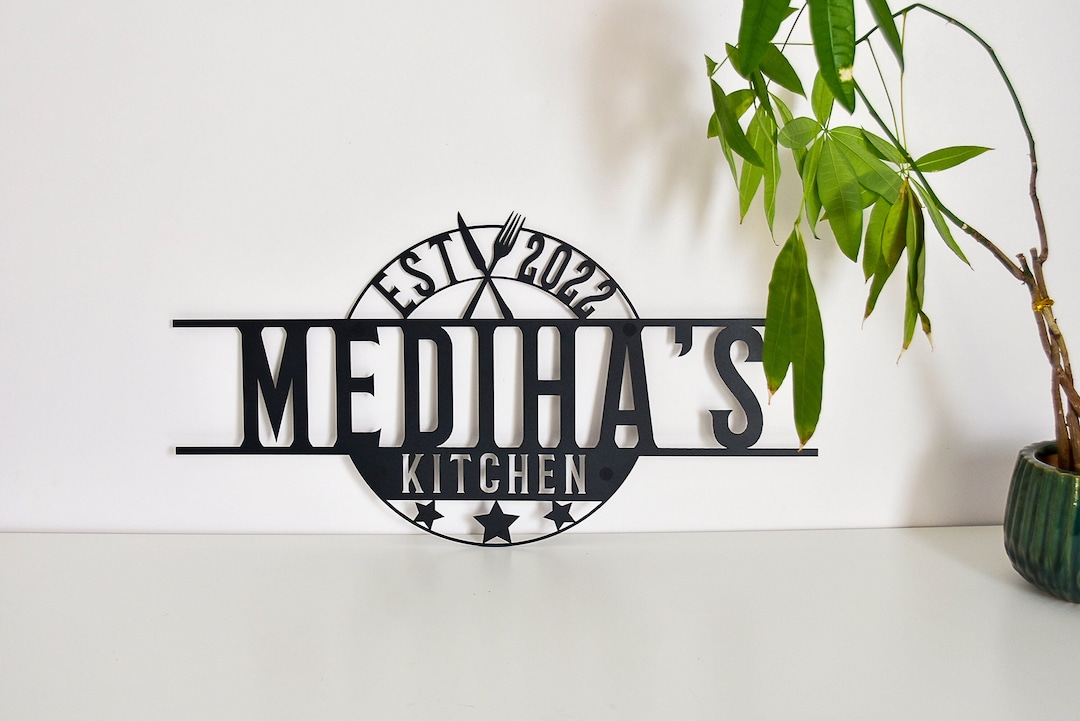 Custom Kitchen Metal Wall Art Personalized Metal Signs - Etsy