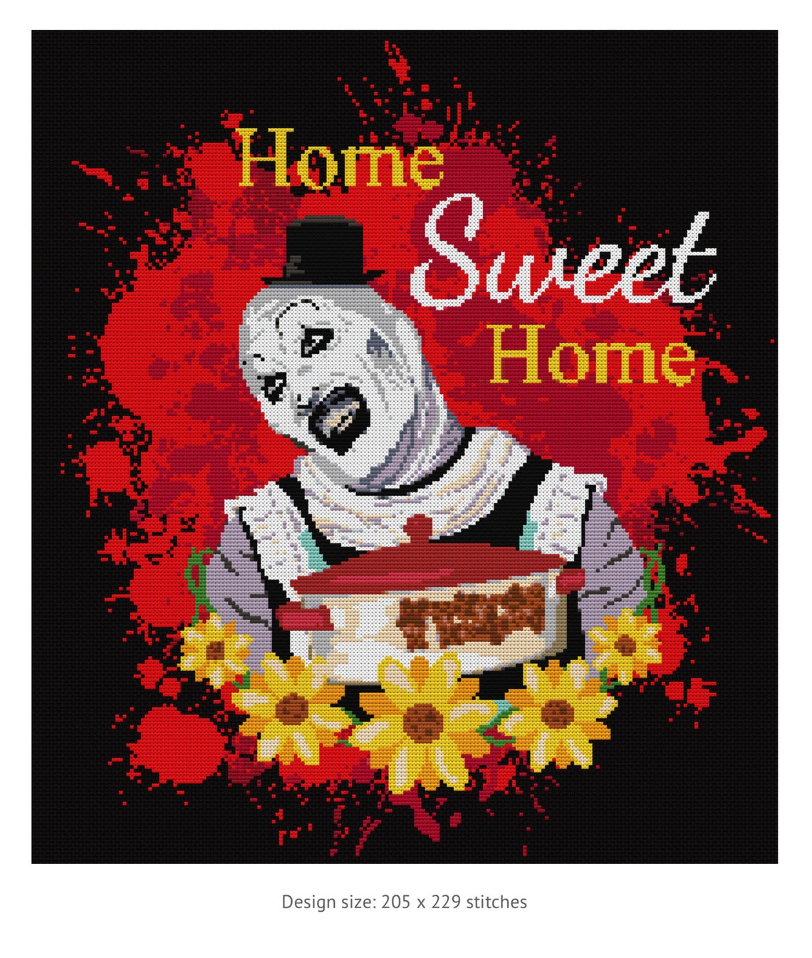 Art the Clown Terrifier, Cross Stitch Pattern, Digital Download, Horror ...