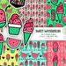Sweet Watermelon Digital Paper and Clipart / Popsicle / Ice Cream / Ice ...