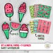 Sweet Watermelon Digital Paper and Clipart / Popsicle / Ice Cream / Ice ...