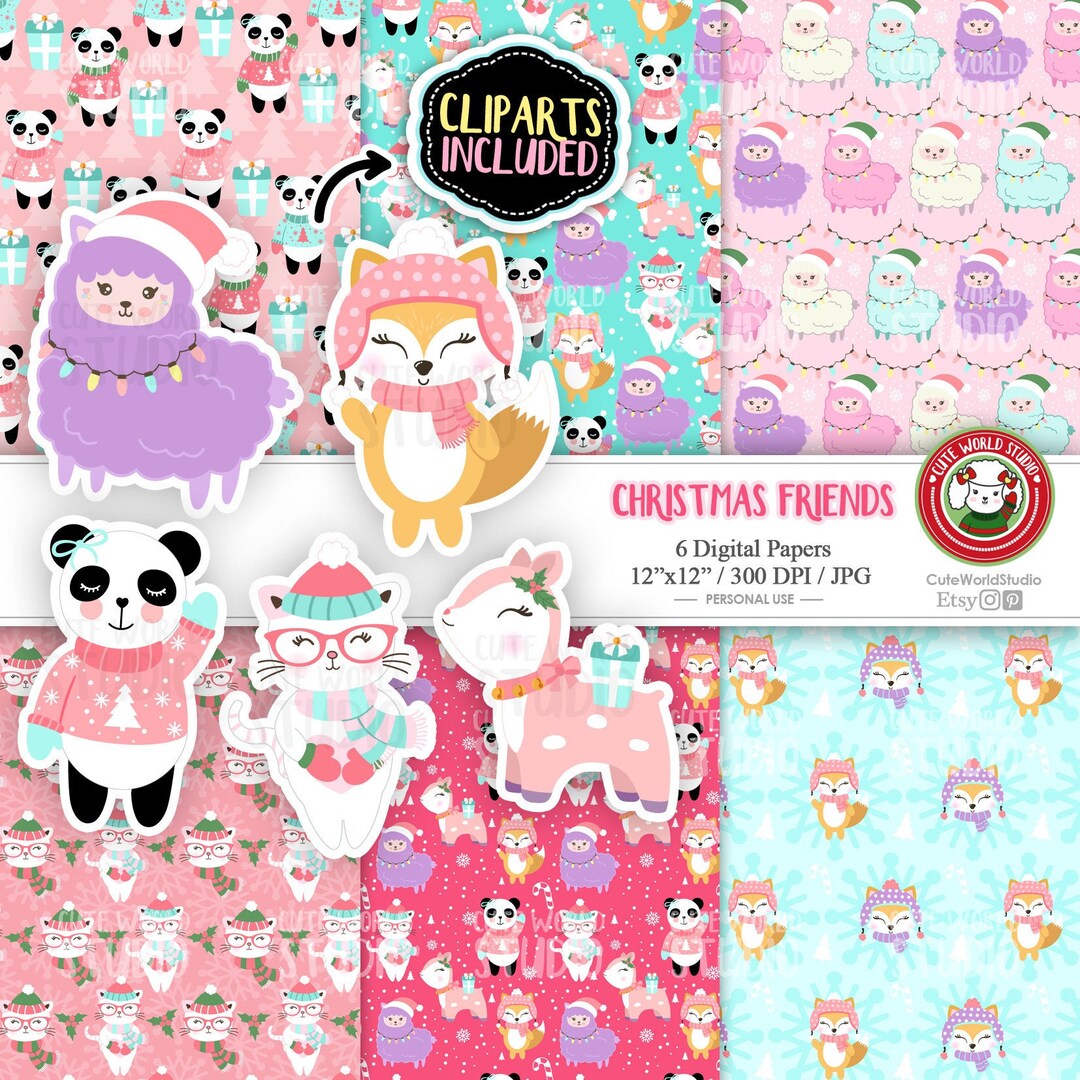 Christmas Friends / Merry Christmas / Christmas Animals / Fox / Deer ...