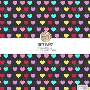 Cute Puppy Digital Papers and Clipart / Cute Poodle / Rainbow / Cherry ...