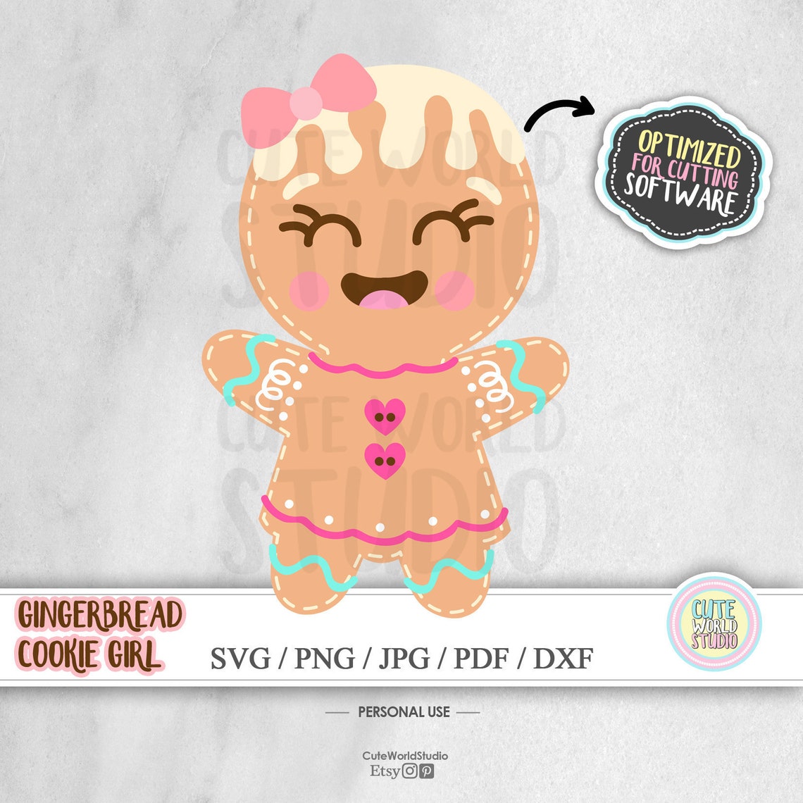 Gingerbread Cookie Girl SVG / Clipart / Instant Download | Etsy