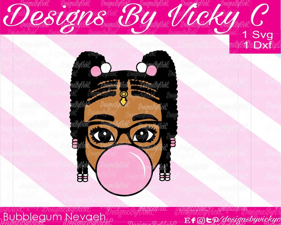 Bubblegum Nevaeh 2 African American Girl Svg Natural Svg - Etsy