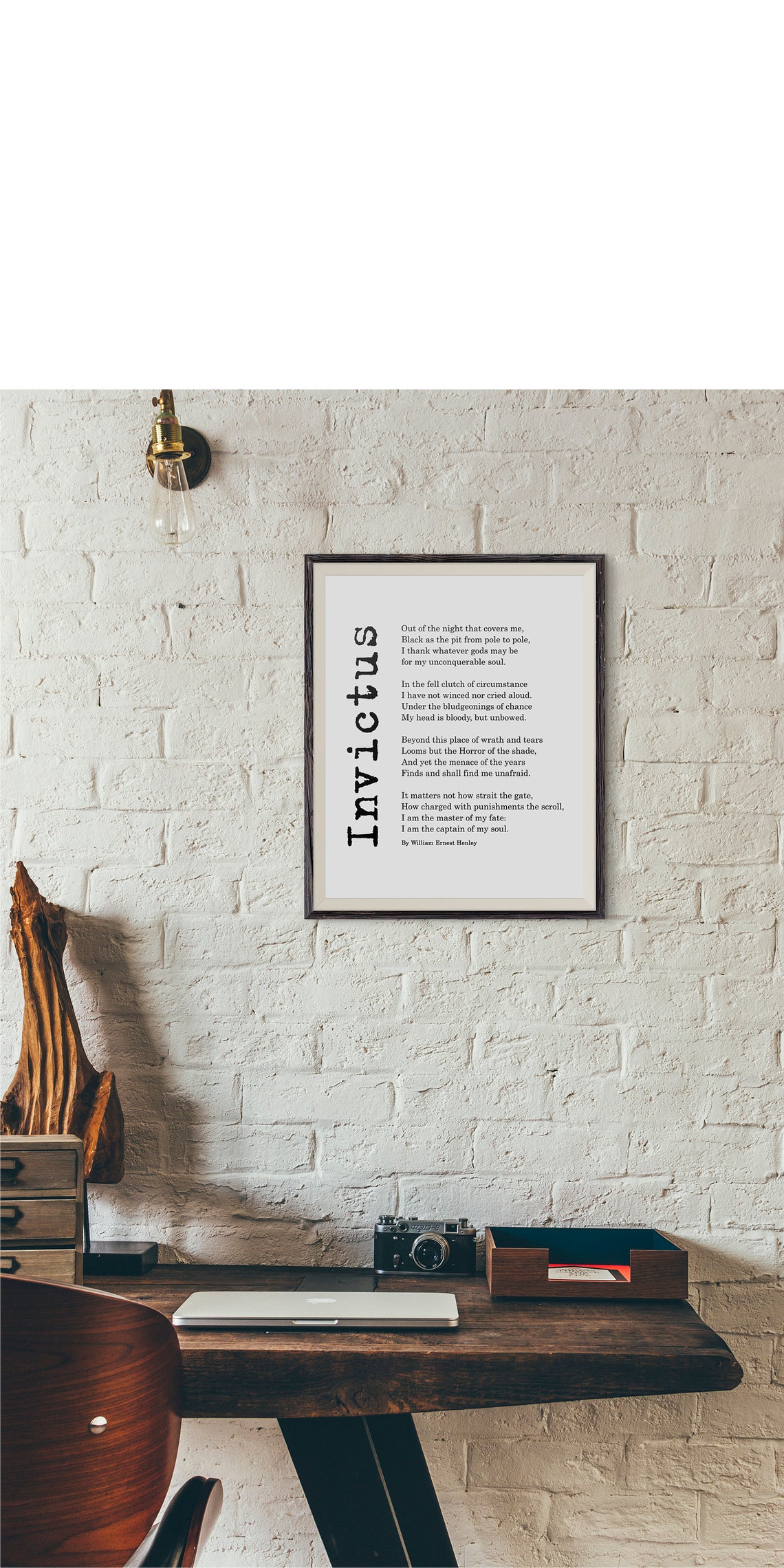 Invictus by William Ernest Henley Poem Print Invictus | Etsy