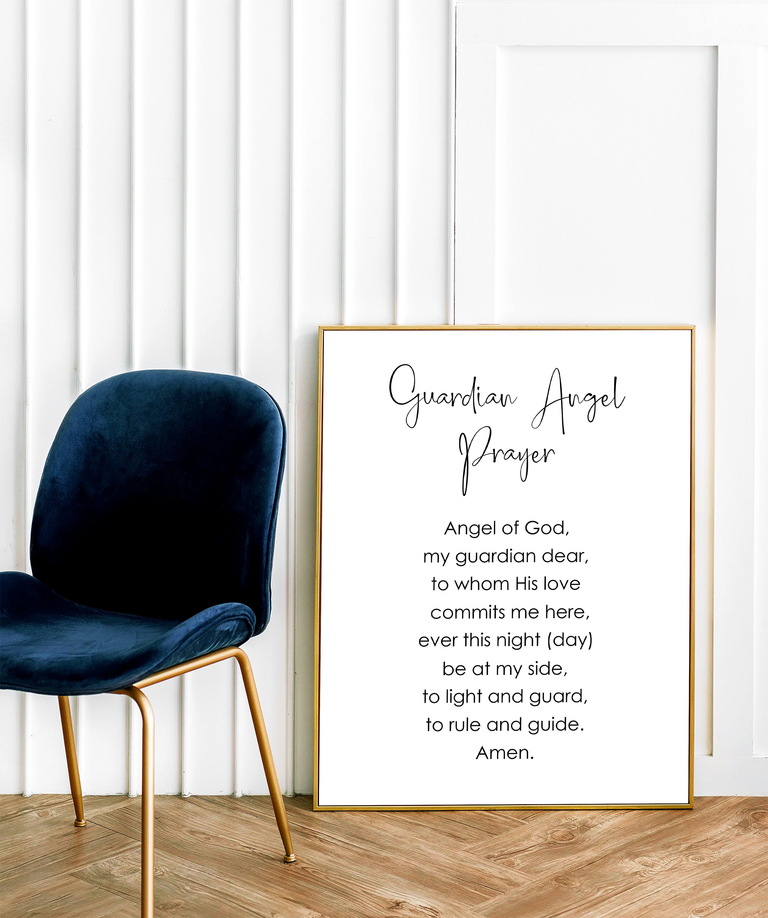 Guardian Angel Prayer Print 16x20 11x14 8x10 Size Guardian - Etsy