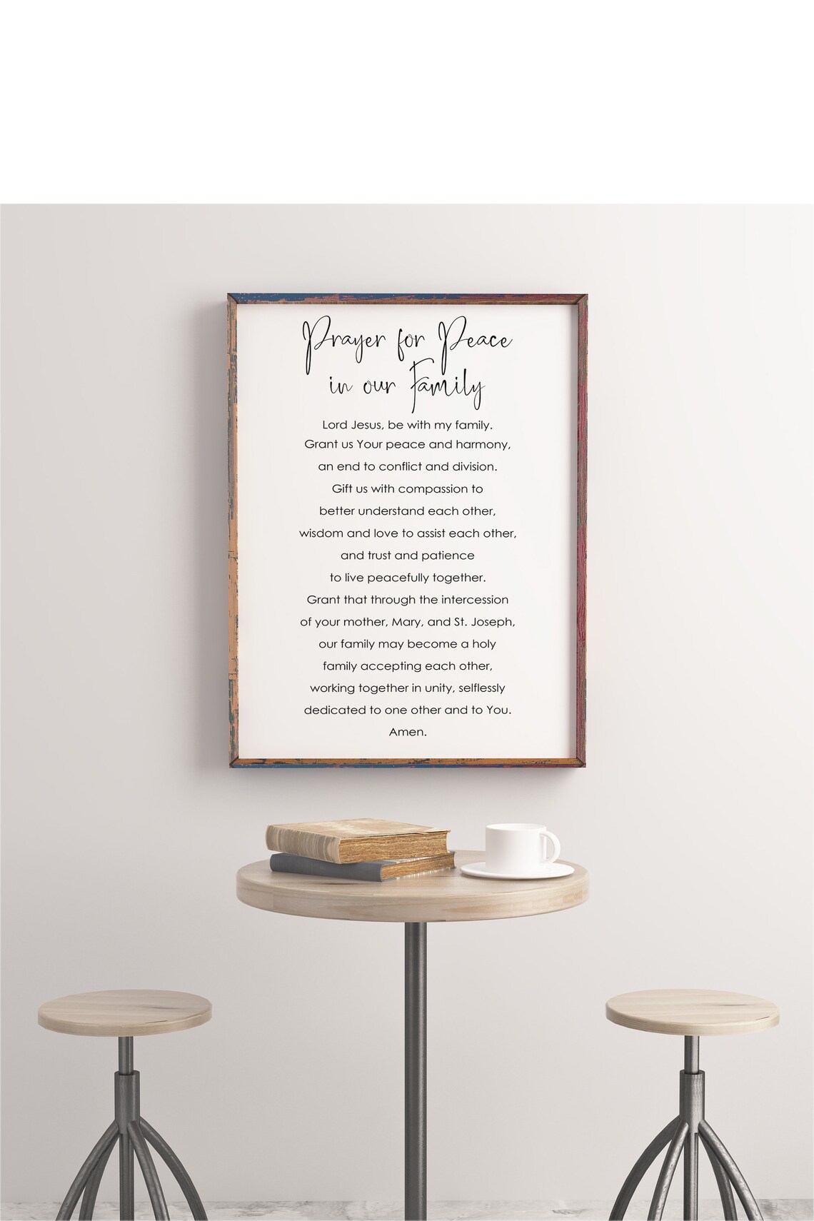 Prayer for Peace in Our Family Print,peace Prayer Poster,catholic ...