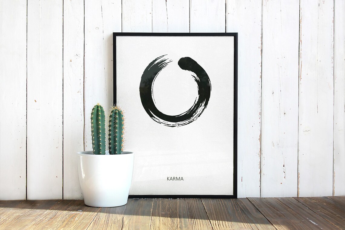 Karma Sign Karma Printyoga Print Karma Wall Art Karma - Etsy