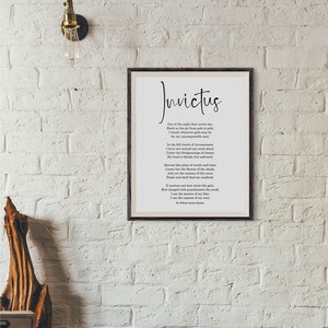 Invictus by William Ernest Henley Poem Print, Invictus Poem,william ...