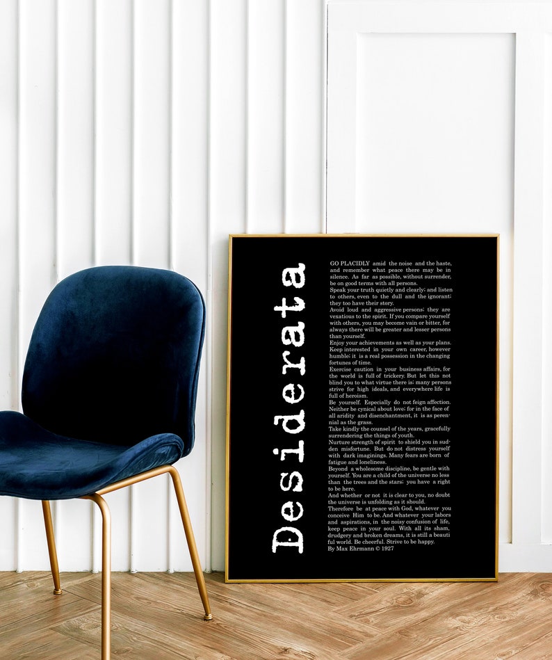 Desiderata Sign Desiderata Art Desiderata Printable - Etsy
