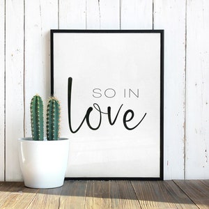 So In Love Sing So In Love Printable So In Love Poster Love | Etsy