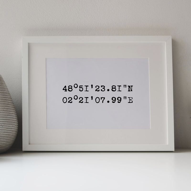 Coordinates Sign - Etsy