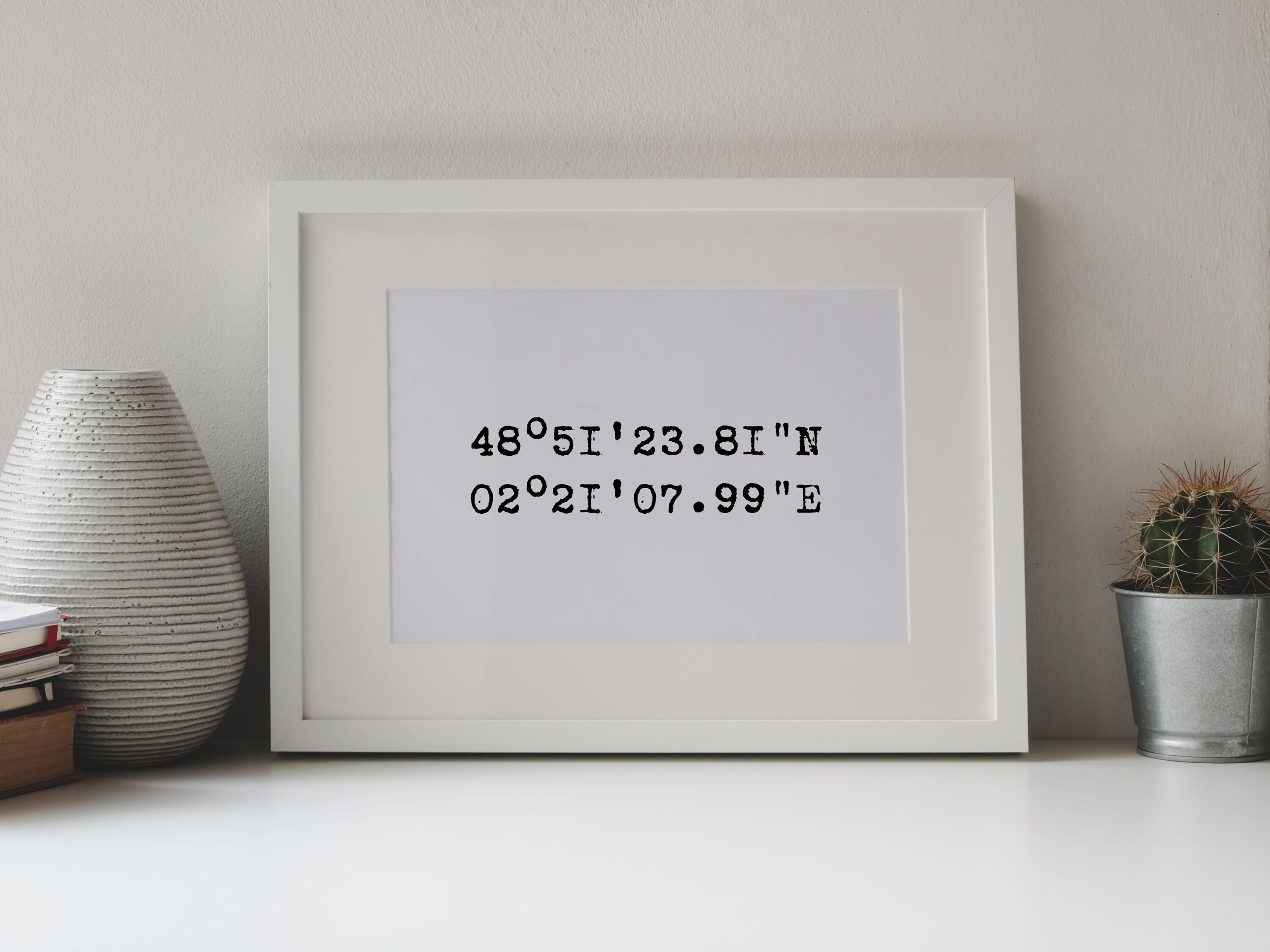 Personalized Coordinates Sign, Latitude Longitude Print, Coordinate Art ...