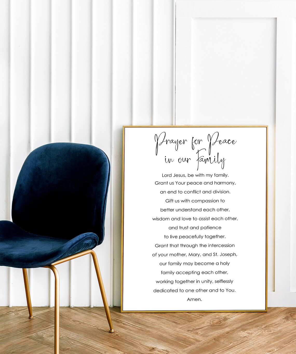 Prayer for Peace in Our Family Print,peace Prayer Poster,catholic ...