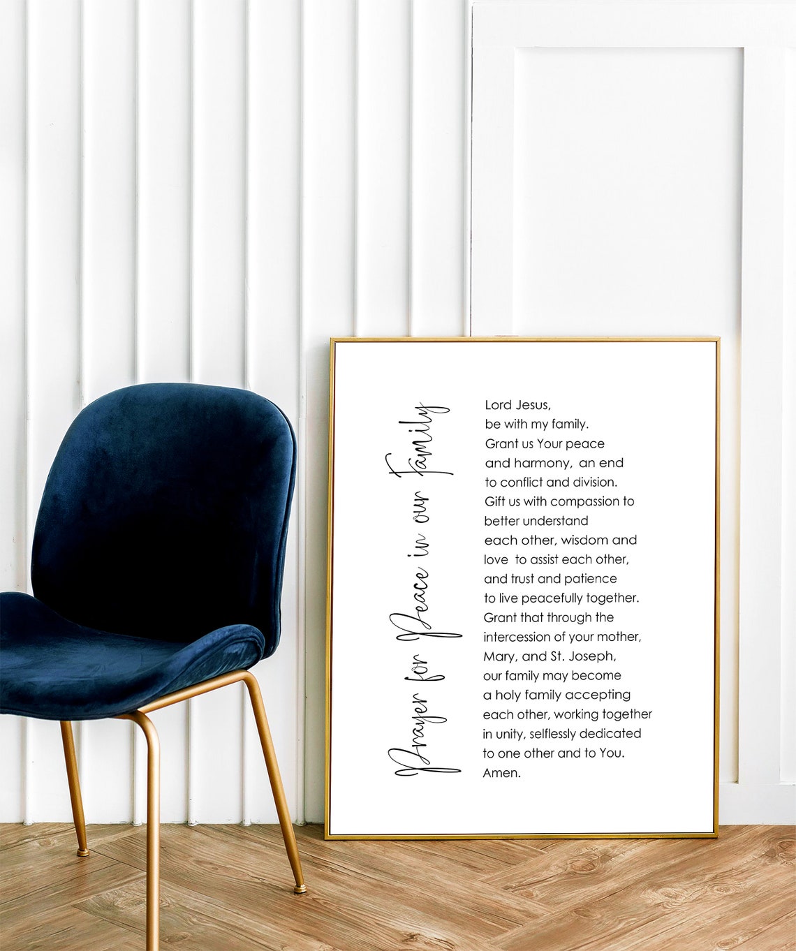 Prayer for Peace in Our Family Print, Peace Prayer Poster, Catholic ...