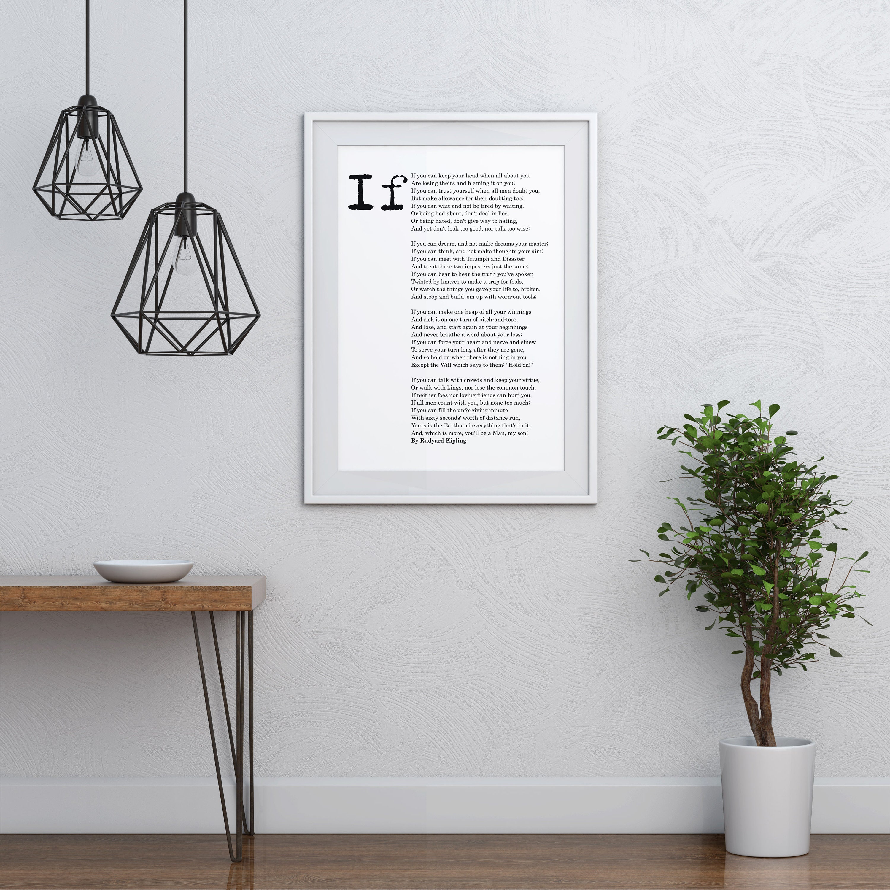 IF Rudyard Kipling Poem IF Poem by Rudyard Kipling Art - Etsy