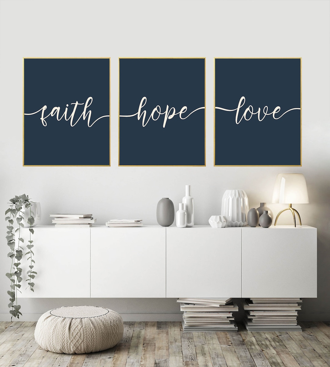 Faith Hope Love Printable Posters, Faith Hope Love Sign, Set of 3 ...