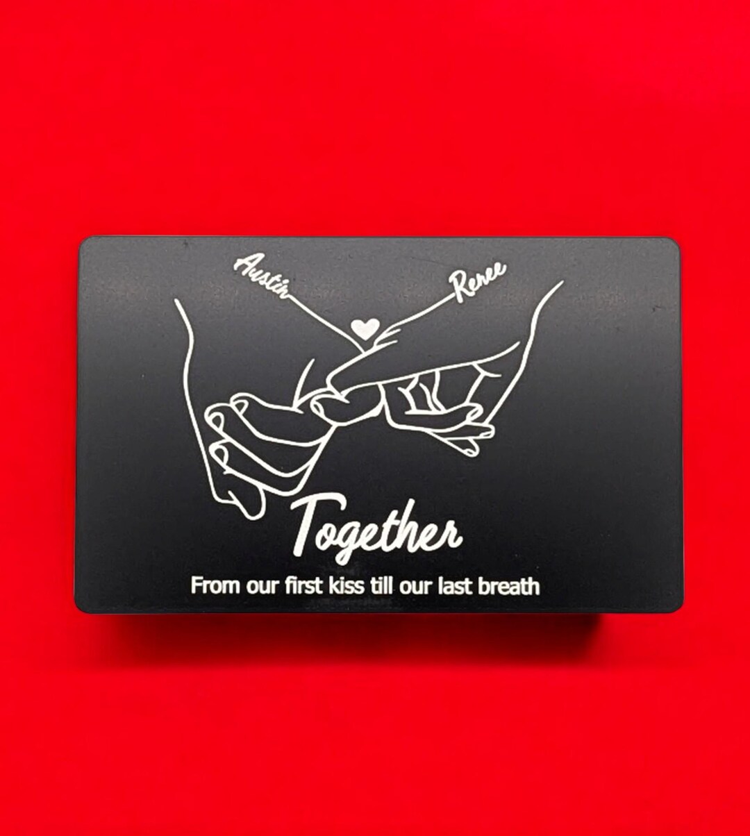 Personalized Metal Wallet Card, Laser Engraved Keepsake - Etsy
