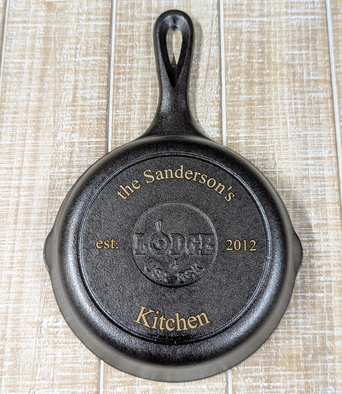 Personalized Cast Iron Skillet, Laser Engraved Gift, 6th Anniversary (6 ...
