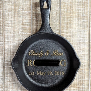 Personalized Cast Iron Skillet, Laser Engraved 6th Anniversary Gift (6. ...