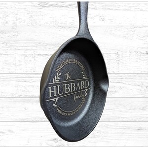 Personalized Cast Iron Skillet Laser Engraved Cast Iron Skillet, 6.5 ...