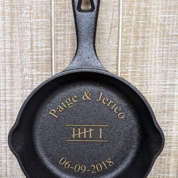 Personalized Cast Iron Skillet Anniversary - Etsy