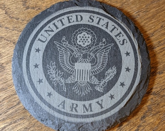 Us Army Slate Coasters - Etsy