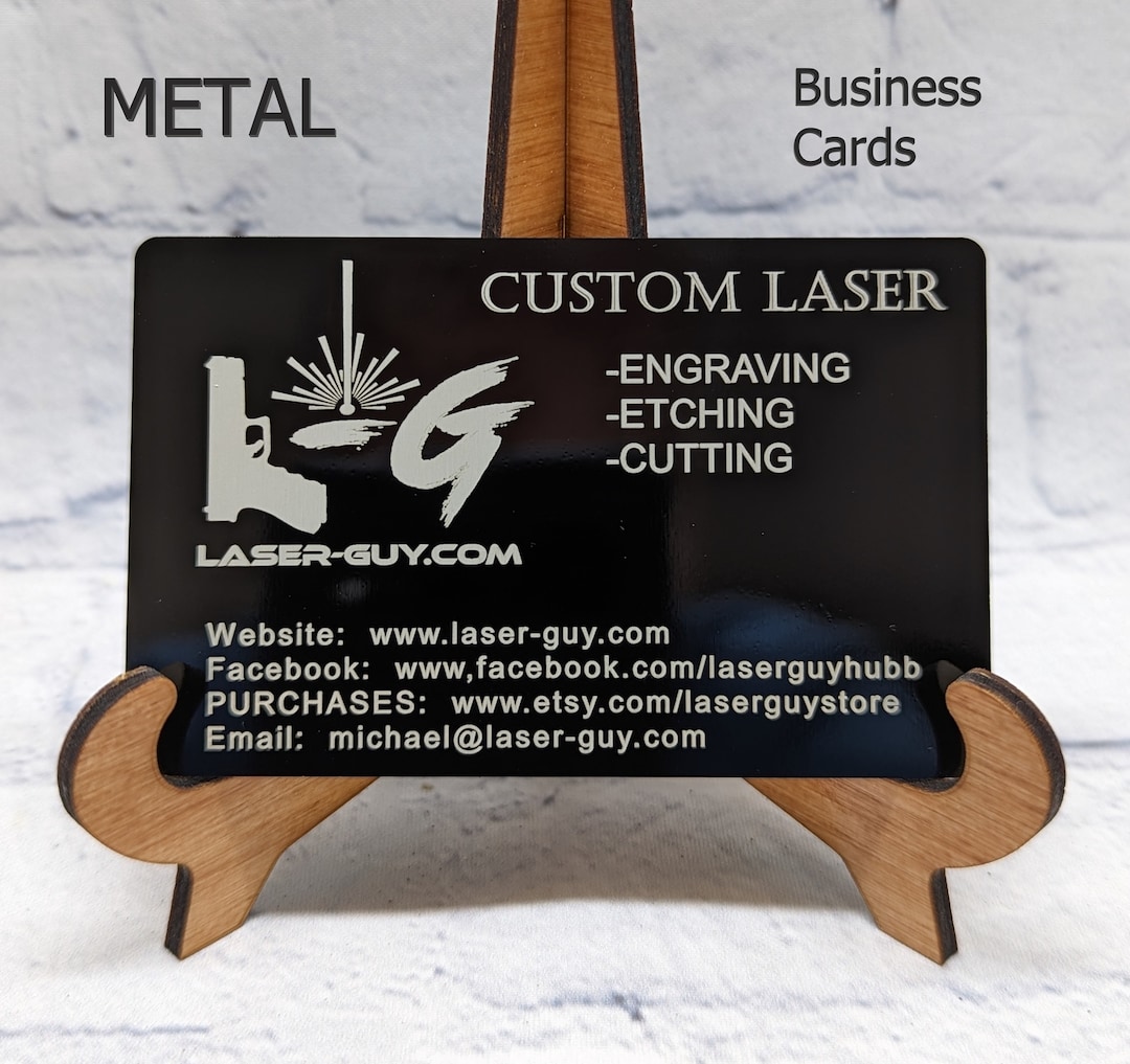 Personalized Laser Engraved Aluminum Business Cards, Custom Metal ...