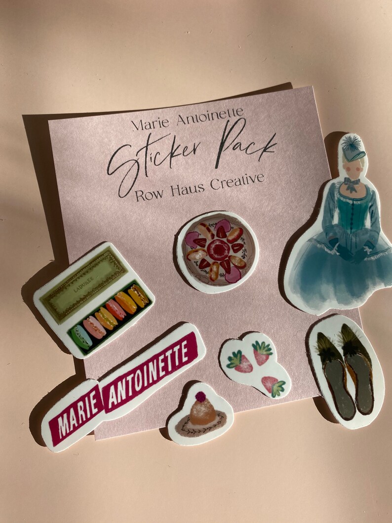 Marie Antoinette Sticker Set Die Cut Sticker Etsy Print | Etsy