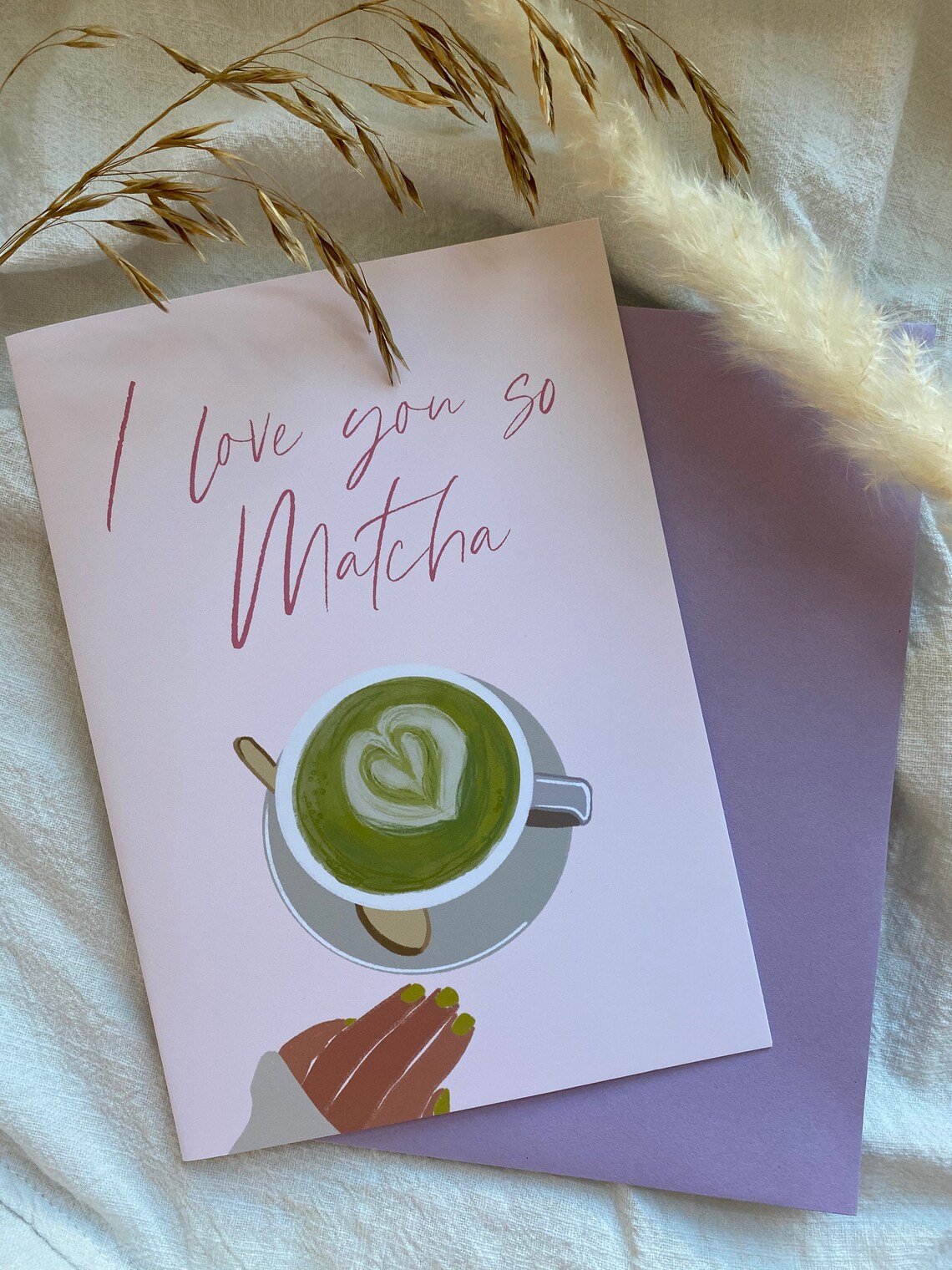 I Love You so Matcha Valentines Day Card Greeting Cards - Etsy