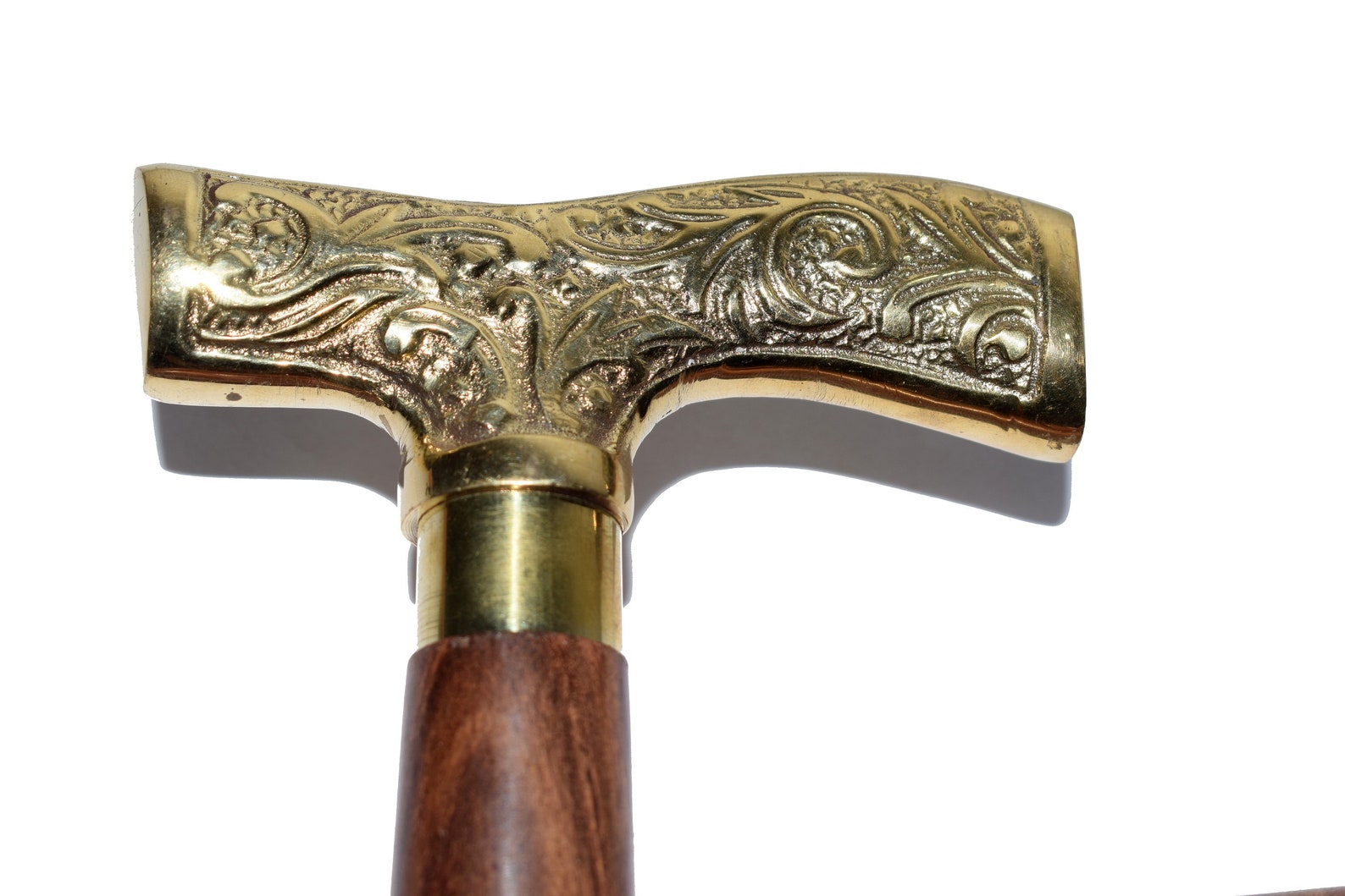 Victorian Style Designer Brass Handle Cane Wooden Walking - Etsy