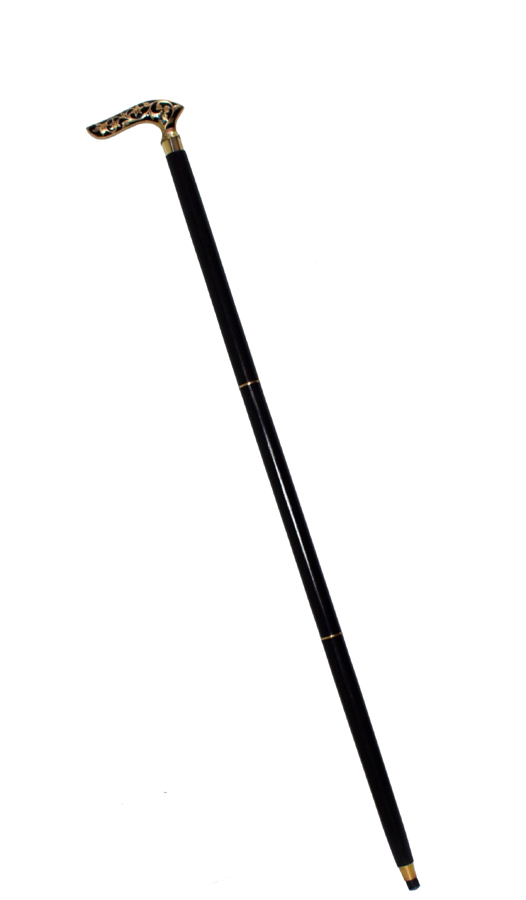 Victorian Brass Walking Stick Cane Brass Handle with Black | Etsy