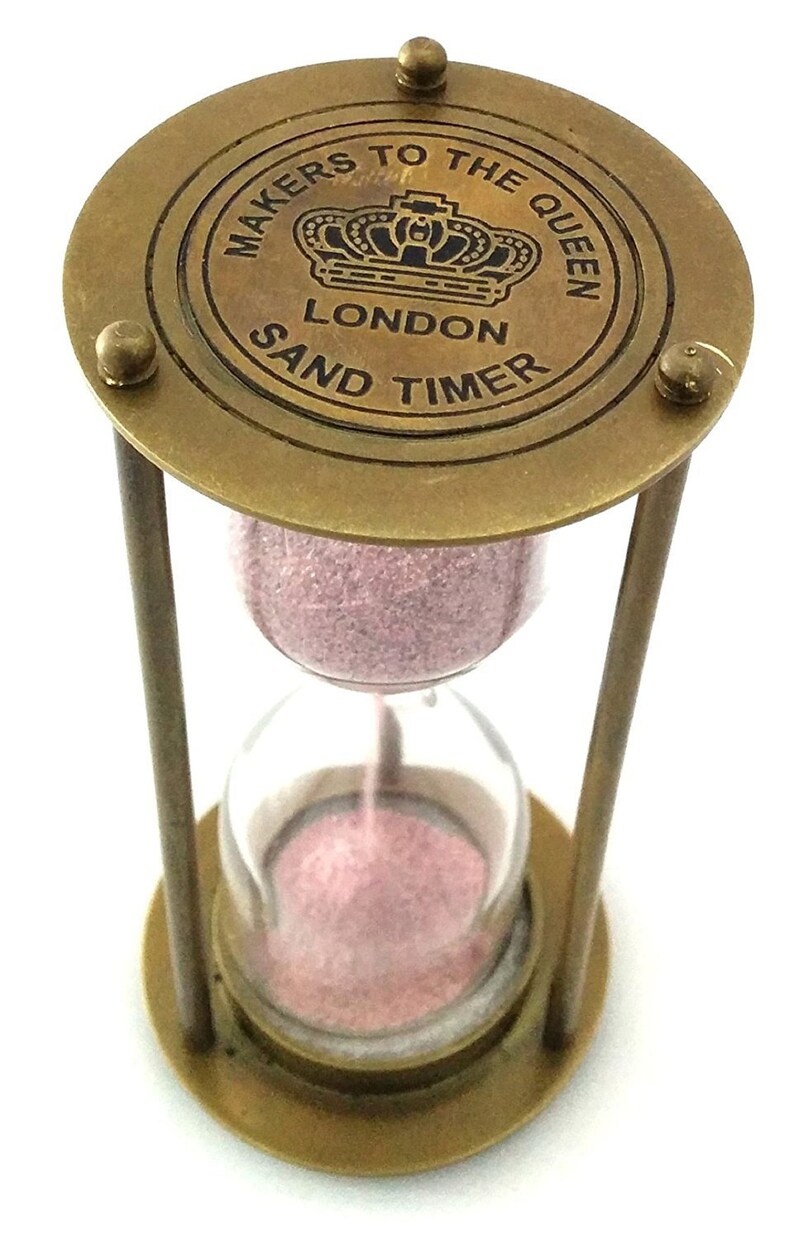 Pink Sand Timer Hour Glass Sand Glass Sand Clock 3 Minutes Brass ...