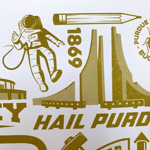 Purdue Poster - LIMITED EDITION Screen Printed Poster - White - Etsy