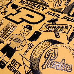 Purdue Poster - LIMITED EDITION Screen Printed Poster - Etsy
