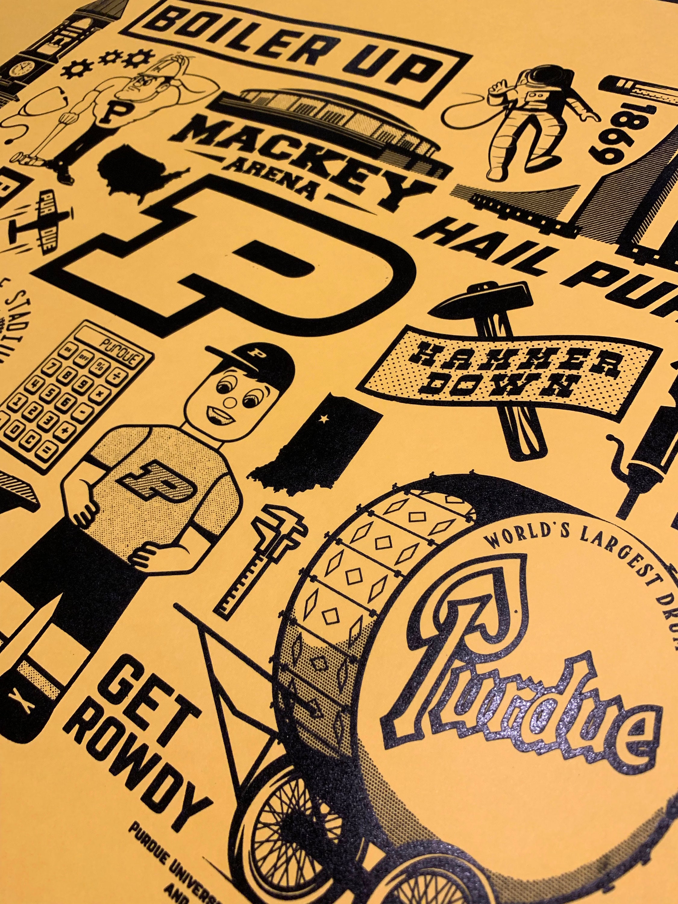 Purdue Poster - LIMITED EDITION Screen Printed Poster - Etsy