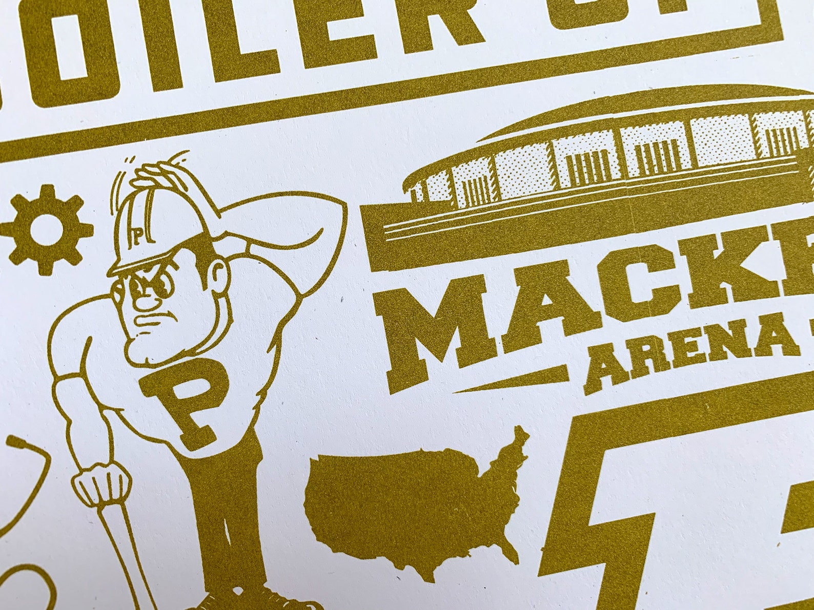 Purdue Poster - LIMITED EDITION Screen Printed Poster - White - Etsy