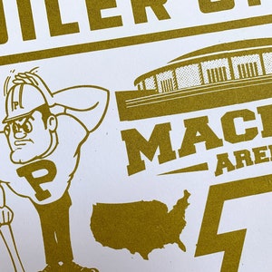 Purdue Poster - LIMITED EDITION Screen Printed Poster - White - Etsy