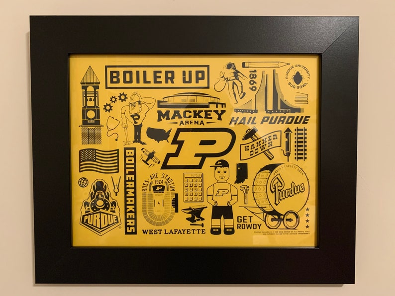 Purdue Poster - LIMITED EDITION Screen Printed Poster - Etsy