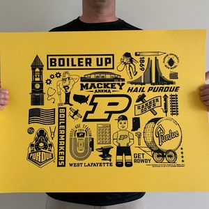 Purdue Poster - LIMITED EDITION Screen Printed Poster - Etsy