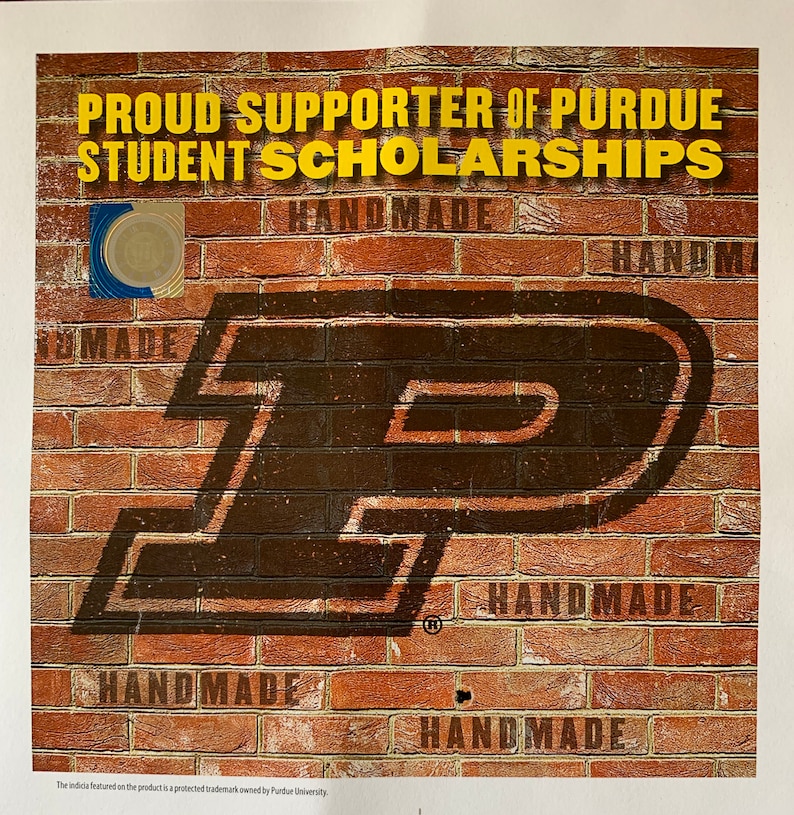 Purdue Poster - LIMITED EDITION Screen Printed Poster - White - Etsy