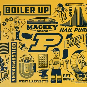 Purdue Poster - LIMITED EDITION Screen Printed Poster - Etsy