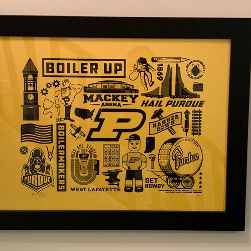 Purdue Poster LIMITED EDITION Screen Printed Poster - Etsy