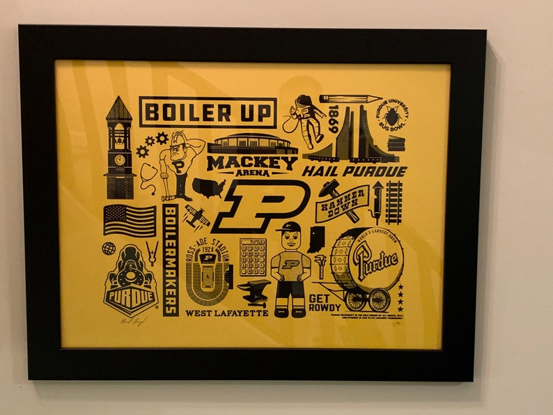 Purdue Poster - LIMITED EDITION Screen Printed Poster - Etsy
